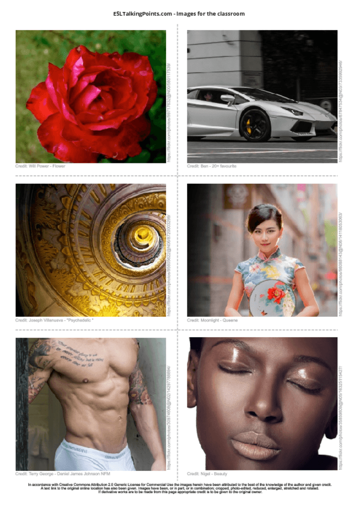 Beauty – ESL Conversation Questions and Speaking Activities