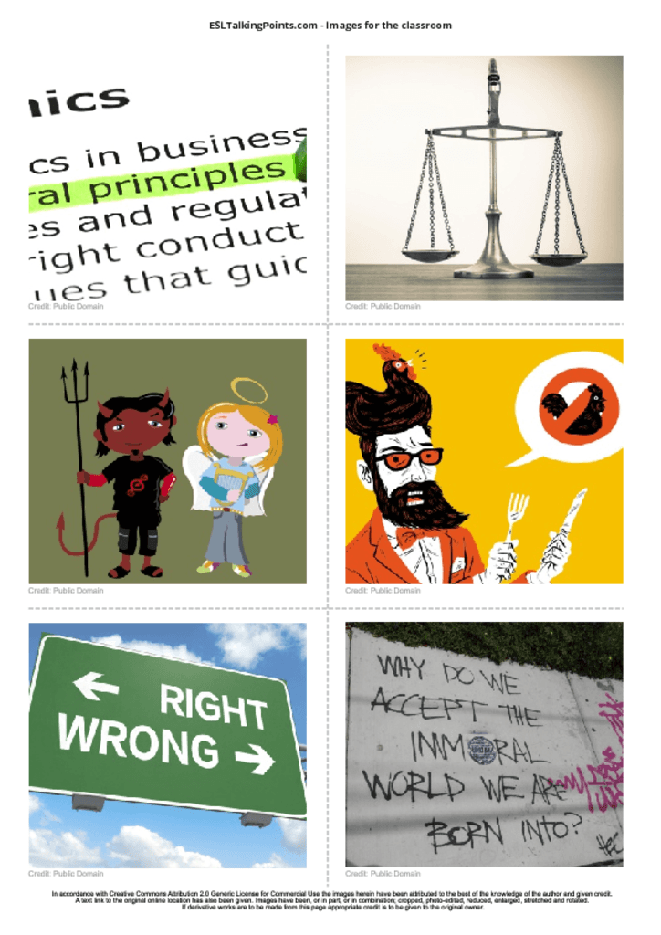 Ethics – ESL Conversation Questions and Speaking Activities