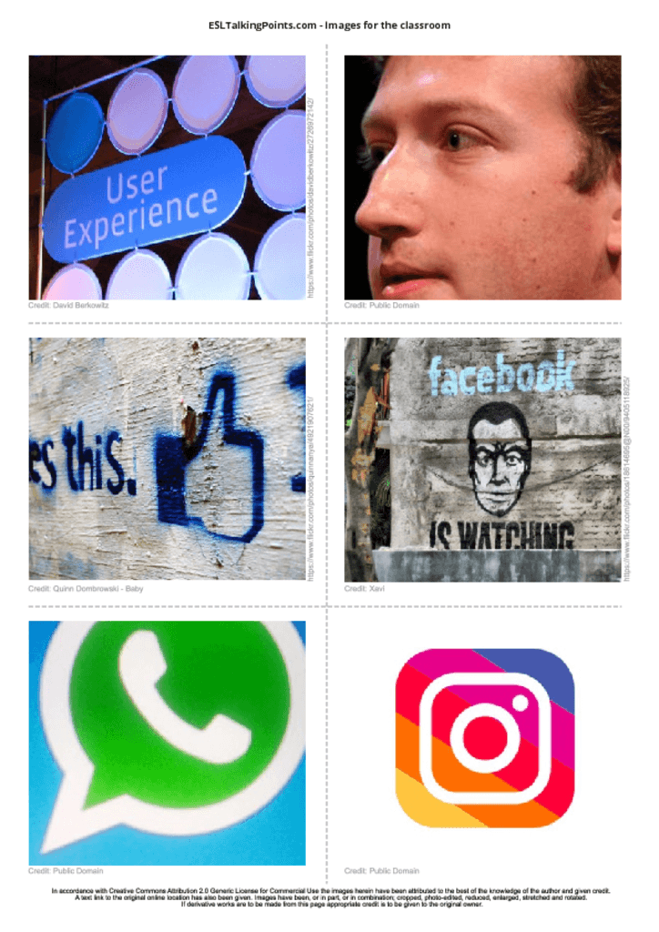 Facebook – ESL Conversation Questions and Speaking Activities