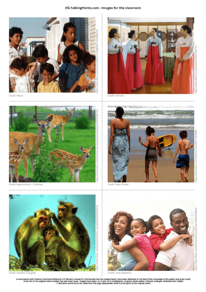 Family – ESL Conversation Questions and Speaking Activities