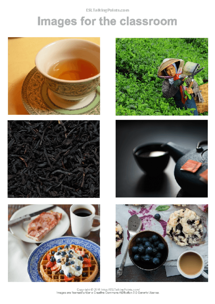 Tea – ESL Conversation Questions and Speaking Activities