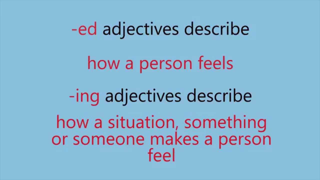 Adjectives -ed / -ing – ESL Conversation Questions and Speaking Activities