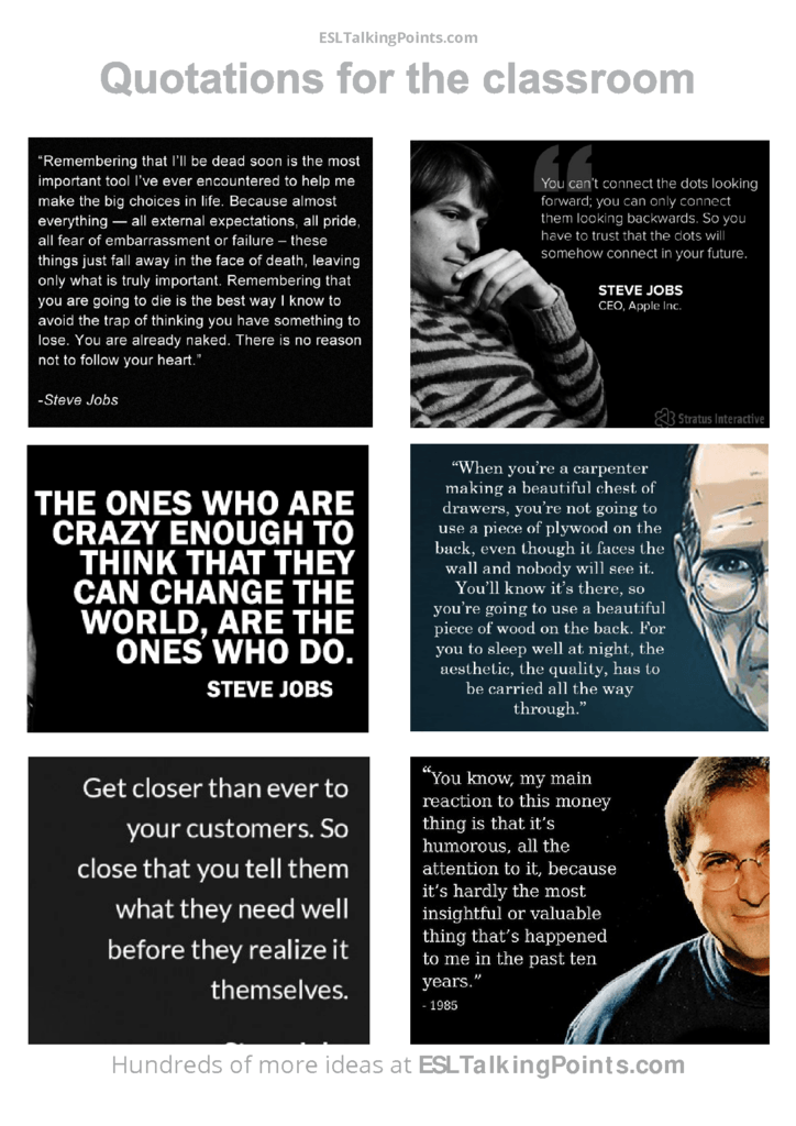 Steve Jobs – ESL Conversation Questions and Speaking Activities