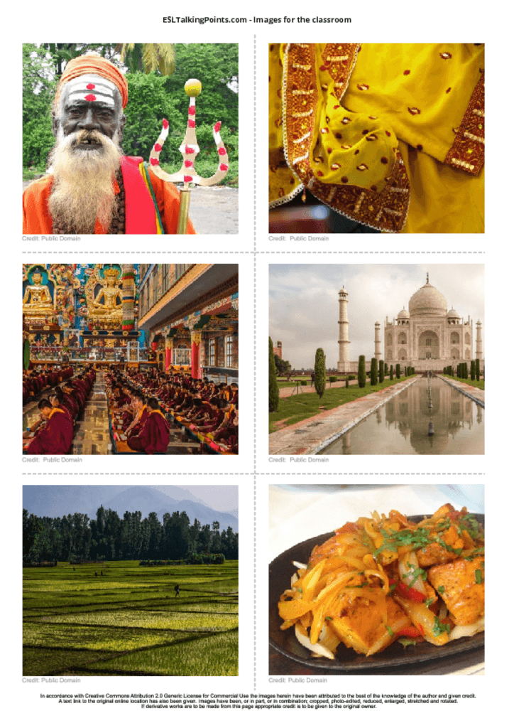 India – ESL Conversation Questions and Speaking Activities