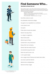 15 Free Ice Breaker Worksheets and How to Use Them in Your ESL Class ...