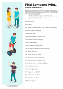 15 Free Ice Breaker Worksheets and How to Use Them in Your ESL Class ...