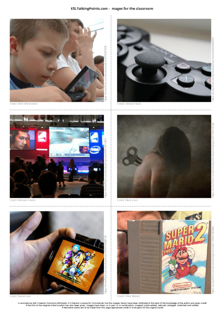 Video Games – ESL Conversation Questions and Speaking Activities